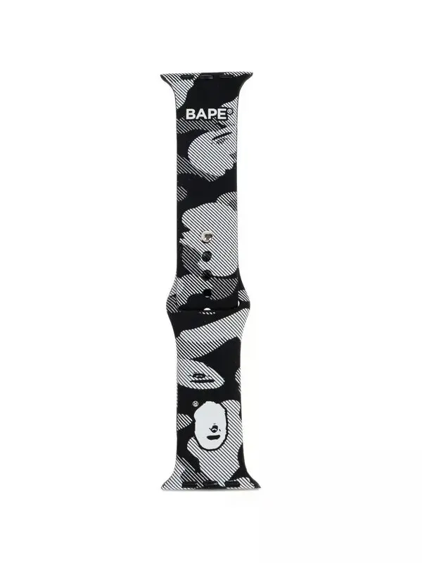 A BATHING APE Camouflage-print Watch Strap - Black