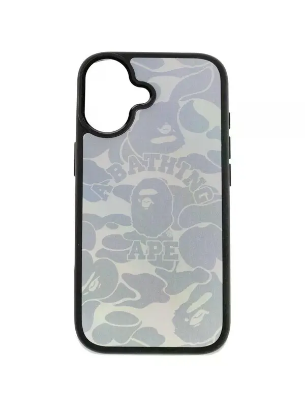 A BATHING APE Solid Camo Iphone 17 Case Phone Case - Black