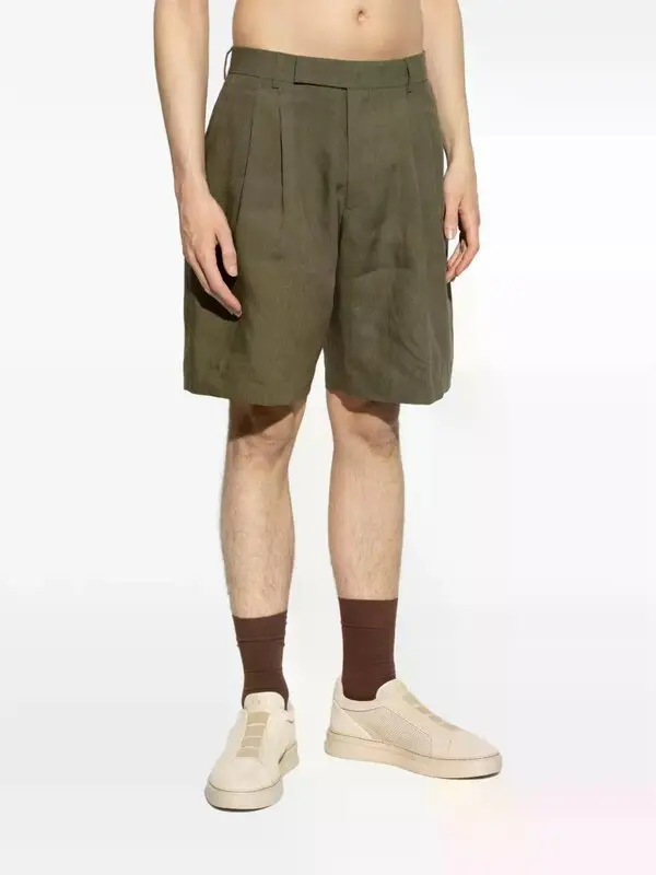 Paul Smith Pleated Tailored Shorts - Green