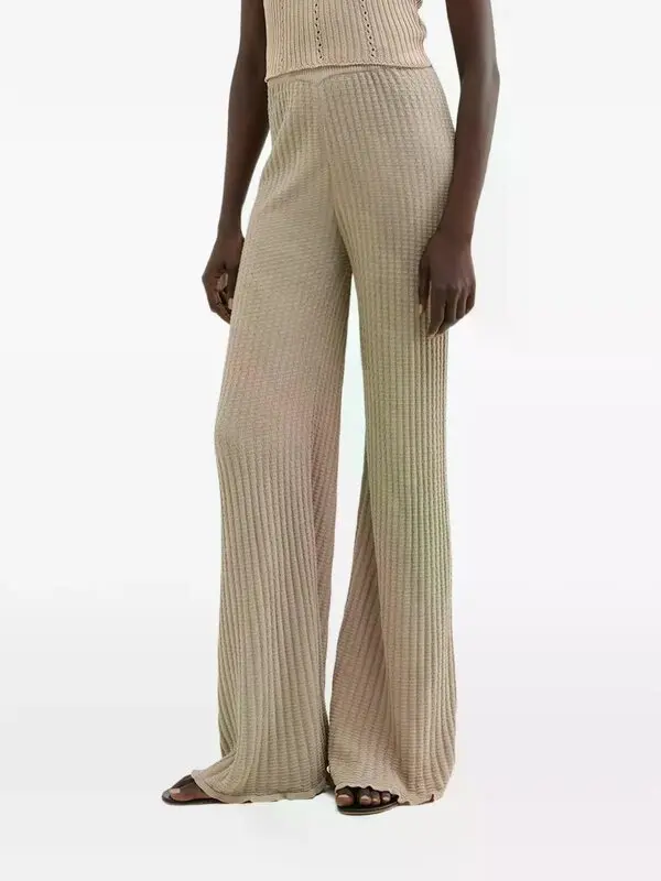 MARGHERITA MACCAPANI Flared Hem Knit Trousers