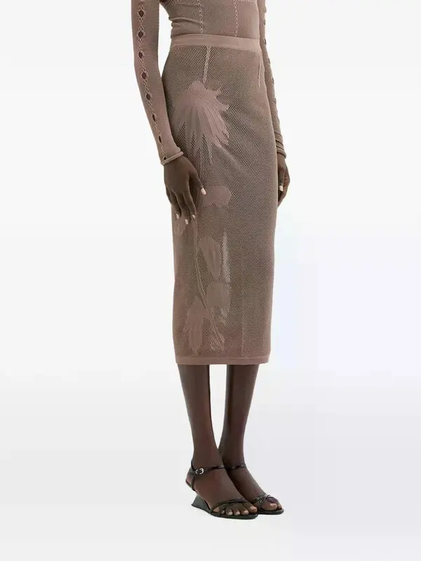 MARGHERITA MACCAPANI Seamless Overlay Skirt - Neutrals