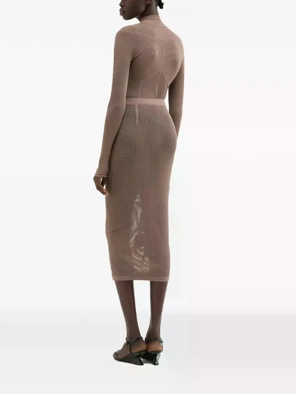 MARGHERITA MACCAPANI Seamless Overlay Skirt - Neutrals