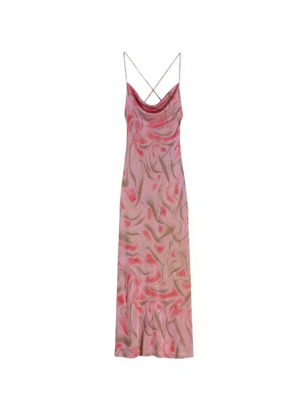 MARGHERITA MACCAPANI Ita Cowl-neck Backless Dress - Pink