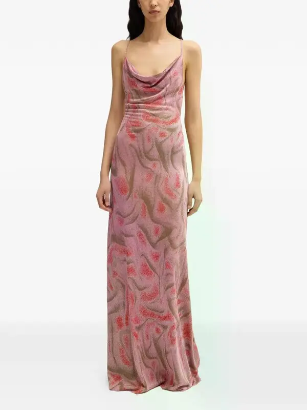 MARGHERITA MACCAPANI Ita Cowl-neck Backless Dress