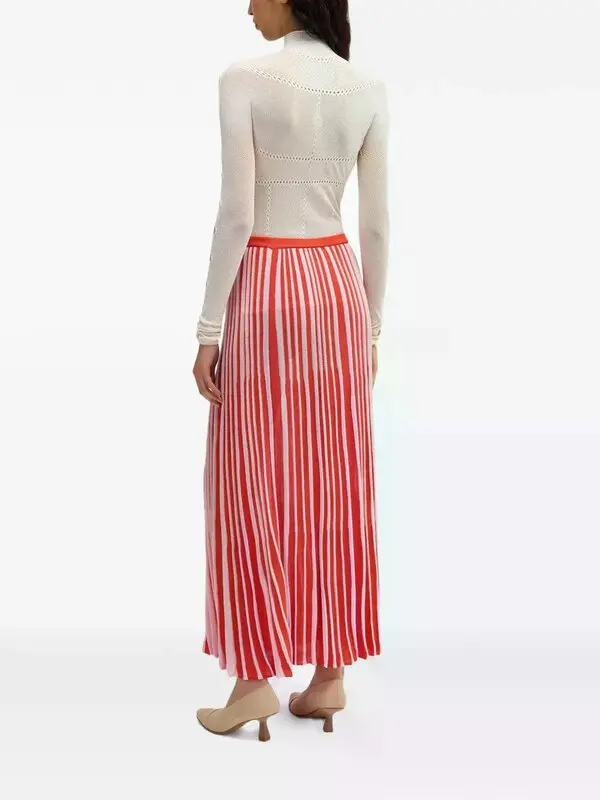 MARGHERITA MACCAPANI Striped Terry Skirt - Red