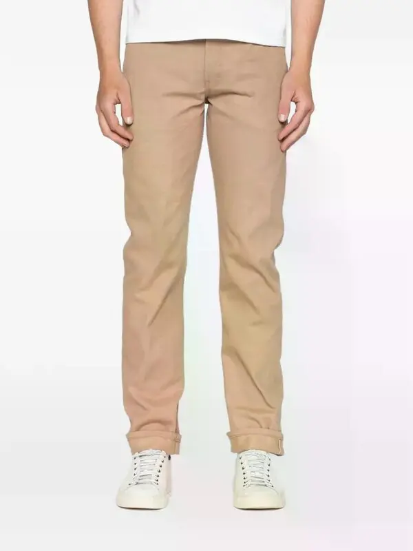 Naked & Famous Denim Weird Guy Selvedge Slacks Trousers - Neutrals