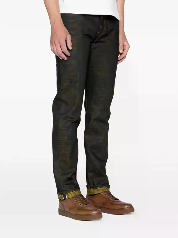 Naked & Famous Denim Weird Guy Citrus Kasuri Selvedge Jeans - Blue