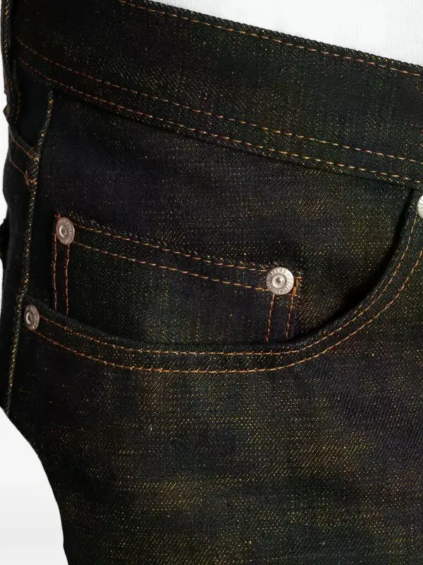 Naked & Famous Denim Weird Guy Citrus Kasuri Selvedge Jeans - Blue