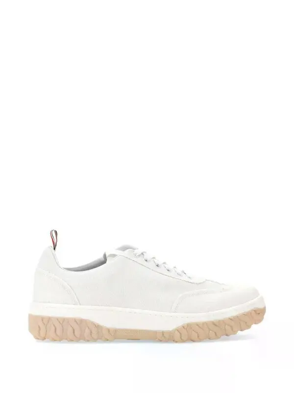 Thom Browne Lace-up Canvas Sneakers - White