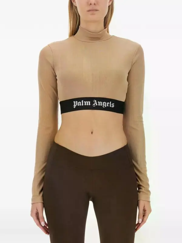 Palm Angels Logo-detail Cropped Top