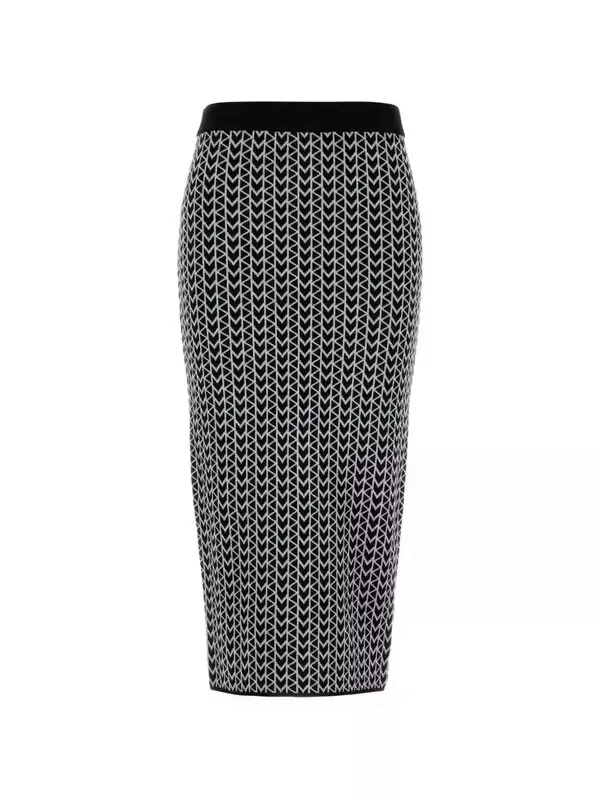 Michael Kors Monogram-pattern Midi Skirt