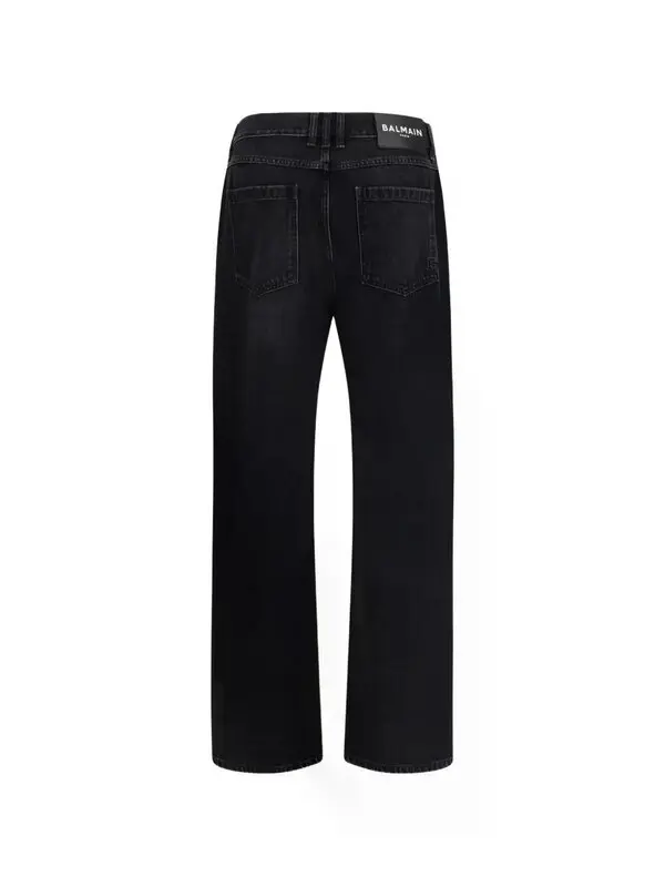 Balmain Wide-leg Cotton Jeans