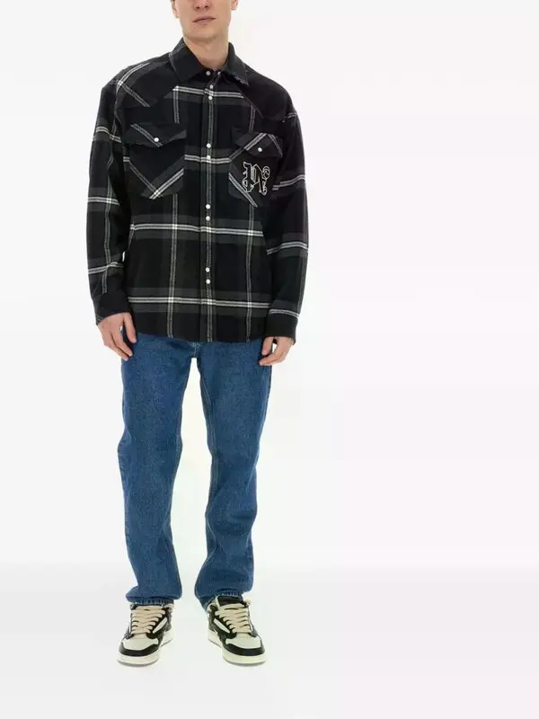 Palm Angels Monogram Checked Shirt