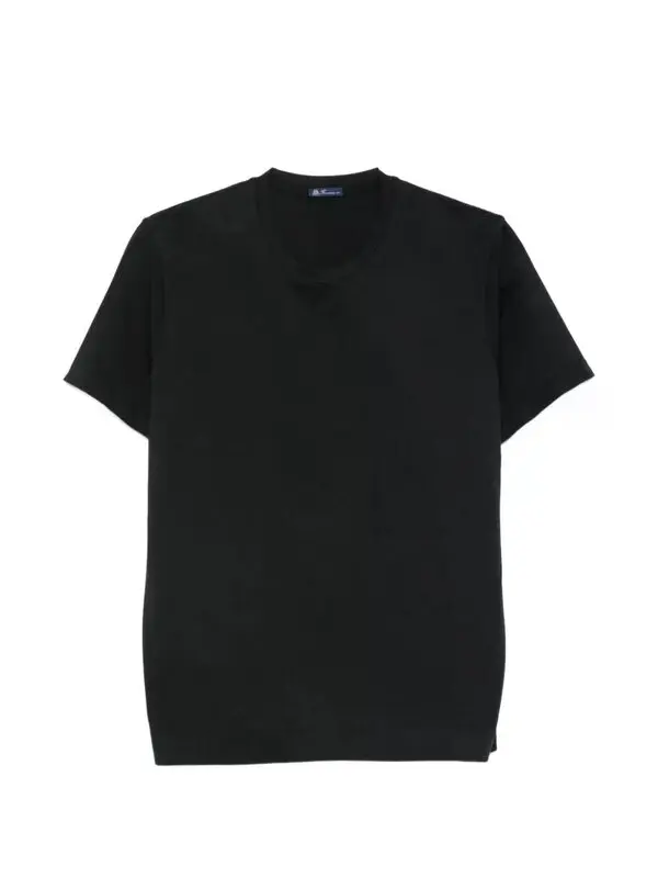 FINAMORE 1925 Positano Round-neck Short-sleeve T-shirt - Black