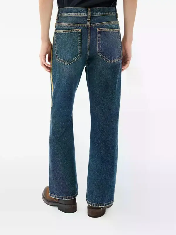 ANN DEMEULEMEESTER Alarik Stonewashed Stripe Trousers