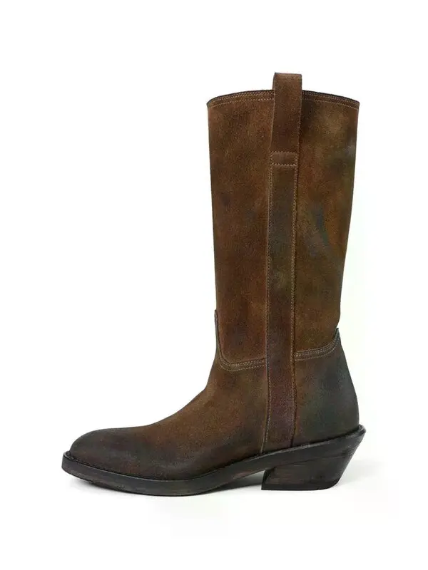 ANN DEMEULEMEESTER Laxit Suede Boots - Brown