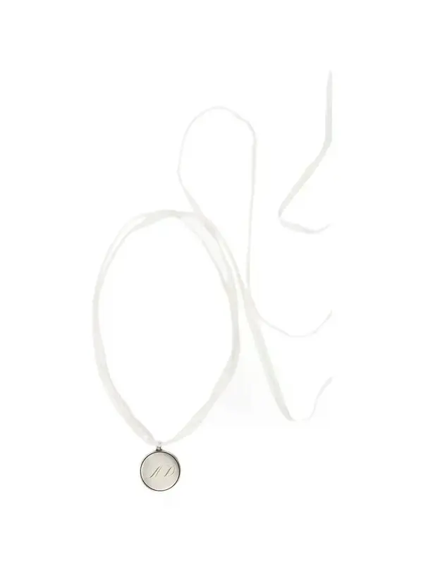 ANN DEMEULEMEESTER Monogram Pendant Necklace - Silver