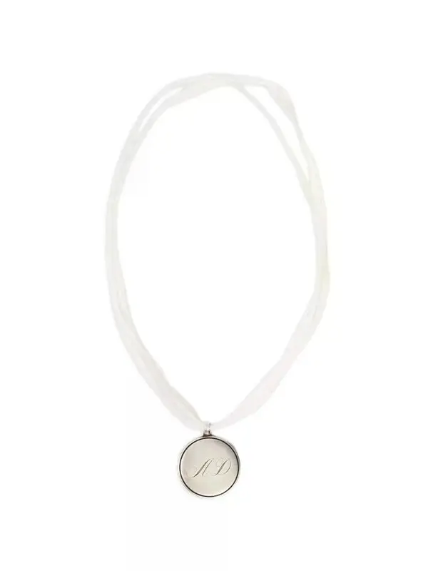 ANN DEMEULEMEESTER Monogram Pendant Necklace - Silver
