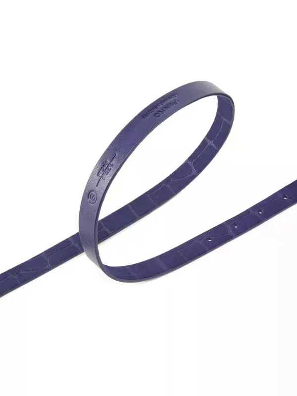 Pinko Aura Buckle Leather Belt - Purple