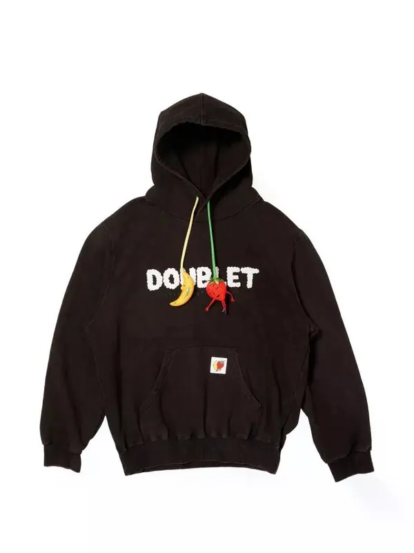 DOUBLET Fruit-appliqué Cotton Hoodie