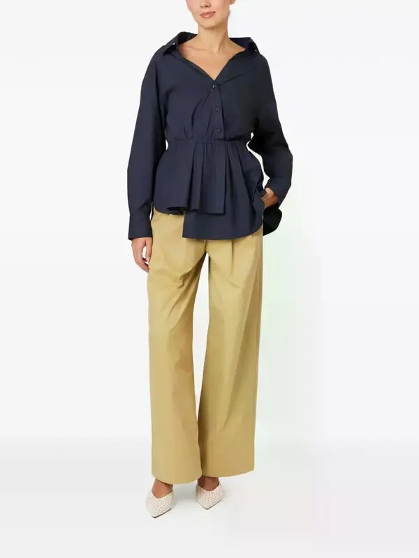 Rosie Assoulin Collared Pleated Shirt