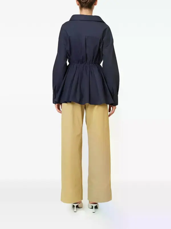Rosie Assoulin Collared Pleated Shirt