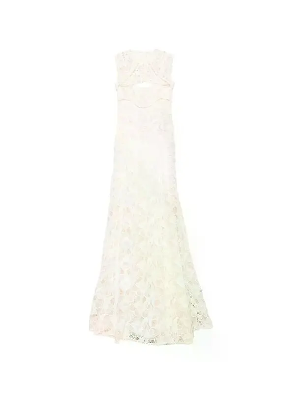 Costarellos Lace Maxi Dress - Neutrals