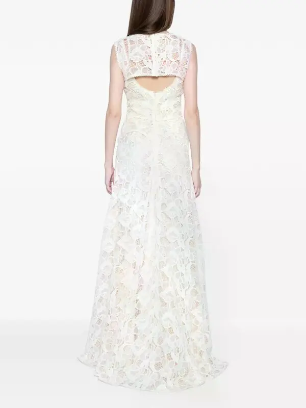 Costarellos Lace Maxi Dress - Neutrals