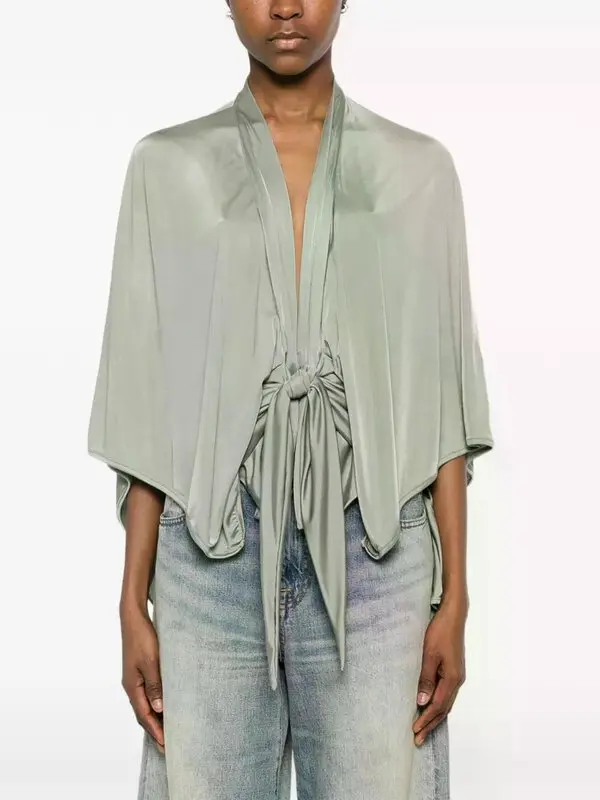 Rick Owens Draped Sleeveless Blouse - Green