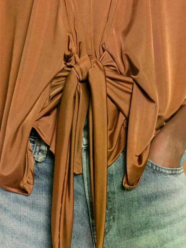 Rick Owens Knot-detail Blouse - Brown