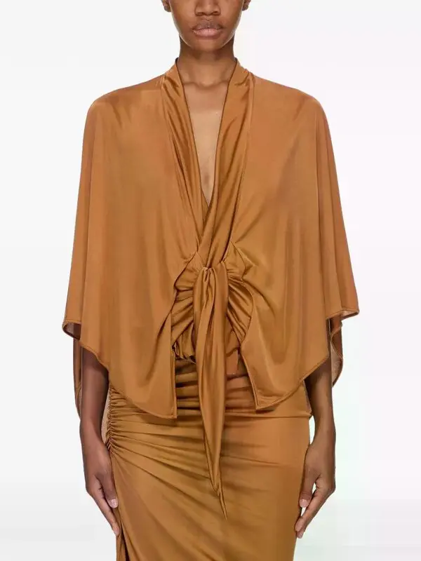 Rick Owens Knot-detail Blouse - Brown