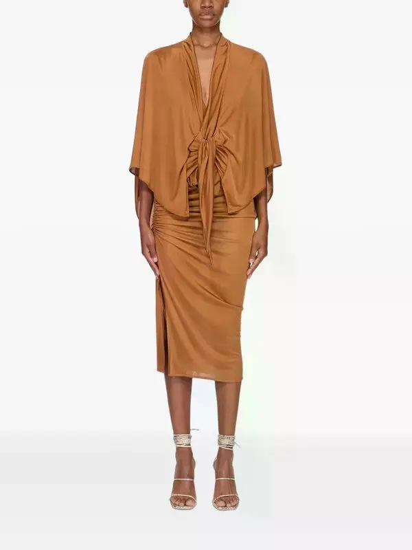 Rick Owens Knot-detail Blouse - Brown