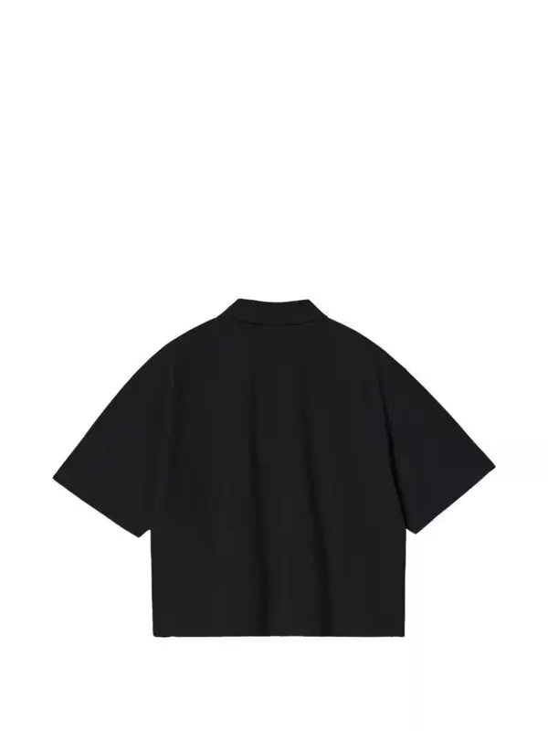 Carhartt Work In Progress Script Embroidered-logo Cotton Polo Shirt - Black