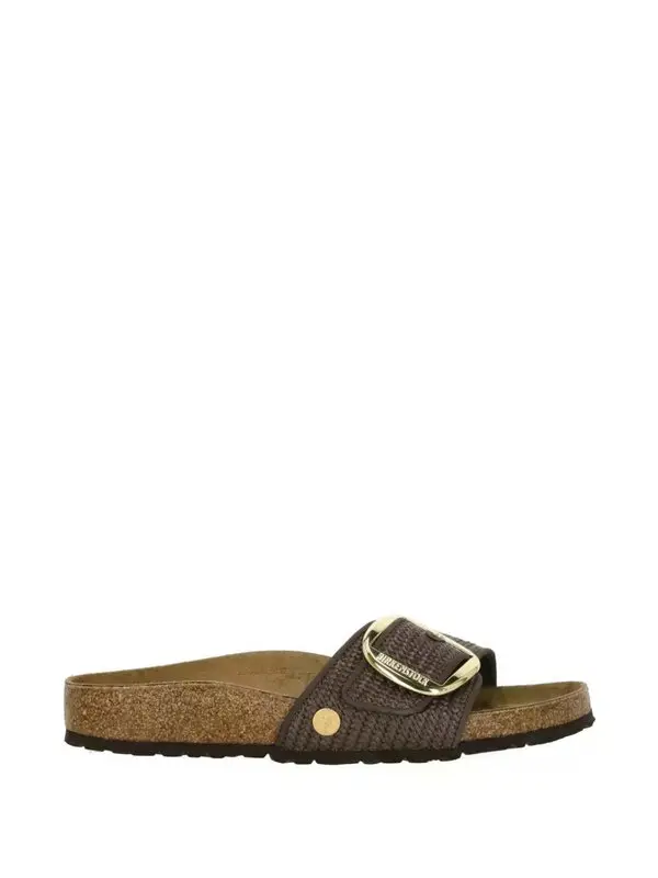 BIRKENSTOCK Madrid Big Buckle Raffia Sandals - Brown