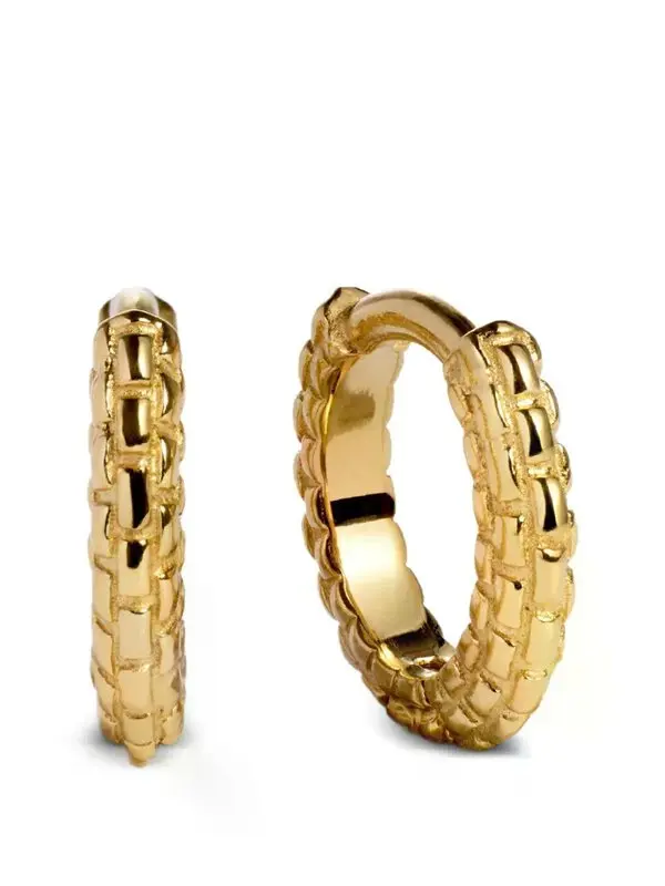 Monica Vinader Mini Heirloom Huggie Earrings - Gold