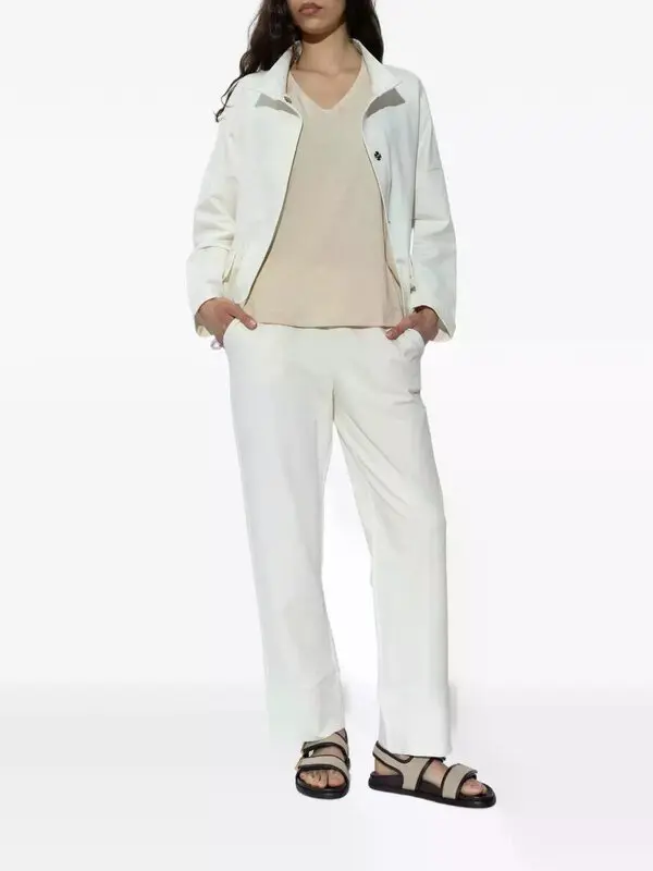 Hanro V-neck Cotton T-shirt - Neutrals