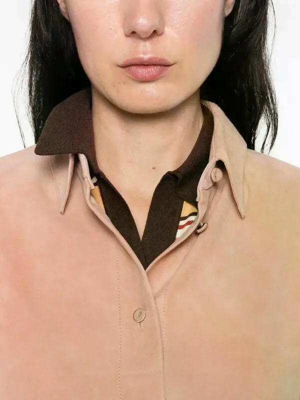 FORTE_FORTE Buttoned Suede Shirt