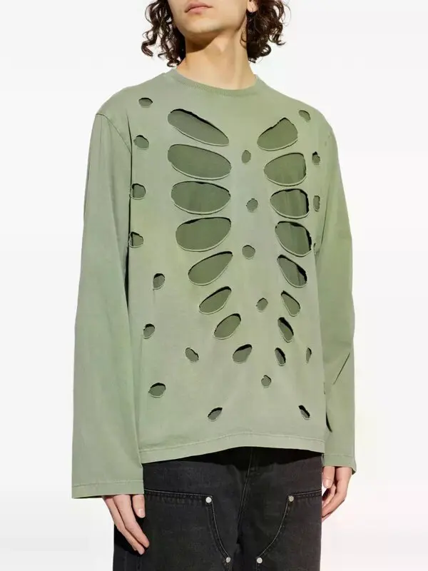 AVAVAV Semi-distressed Layered T-shirt - Green