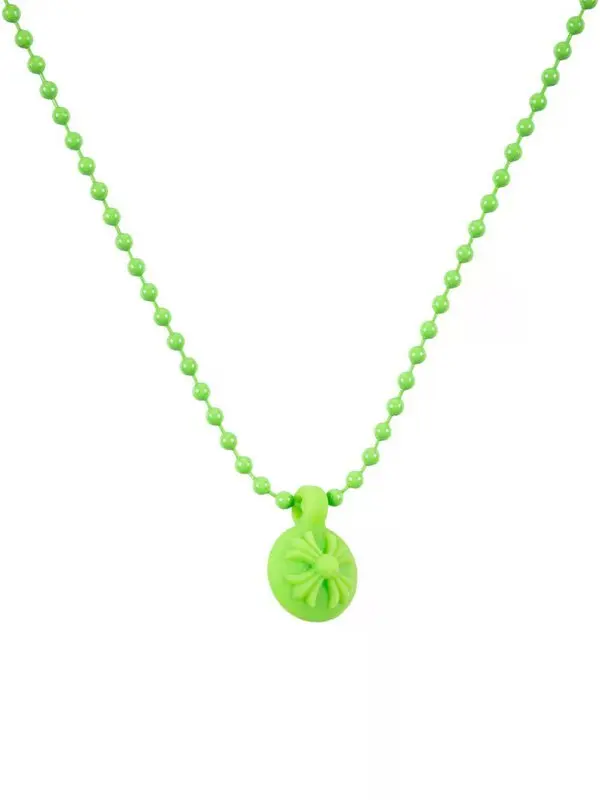Chrome Hearts Ball Crossball Chain Necklace - Green