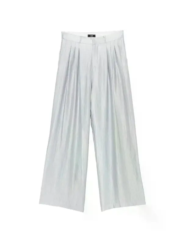 ELEH Pleated Palazzo Pants - Grey