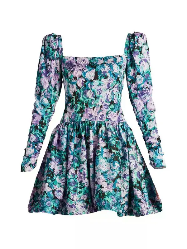 Tadashi Shoji Harlym Floral Mini Dress - Blue