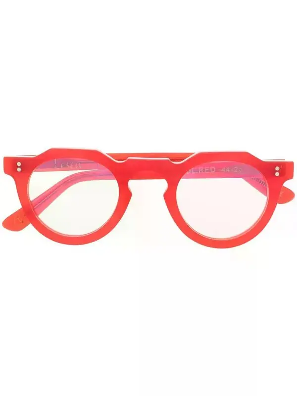 LESCA Round-frame Optical Glasses - Red