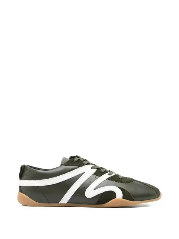 GIUSEPPE ZANOTTI Stripe-detail Leather Sneakers - Green