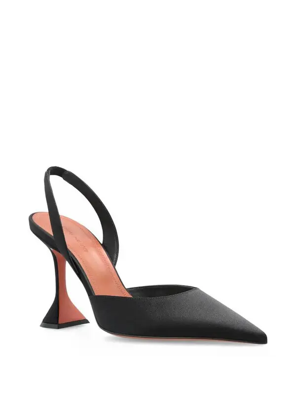 Amina Muaddi Holli Slingback Pumps - Black