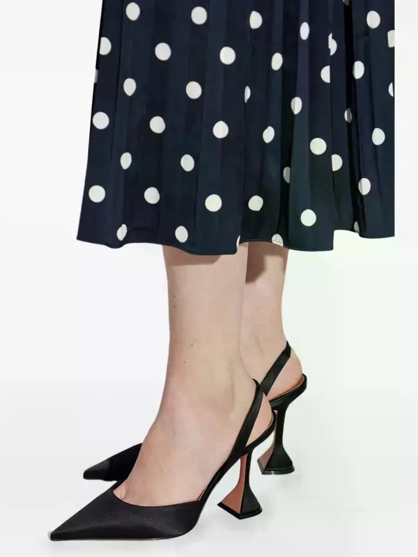 Amina Muaddi Holli Slingback Pumps - Black