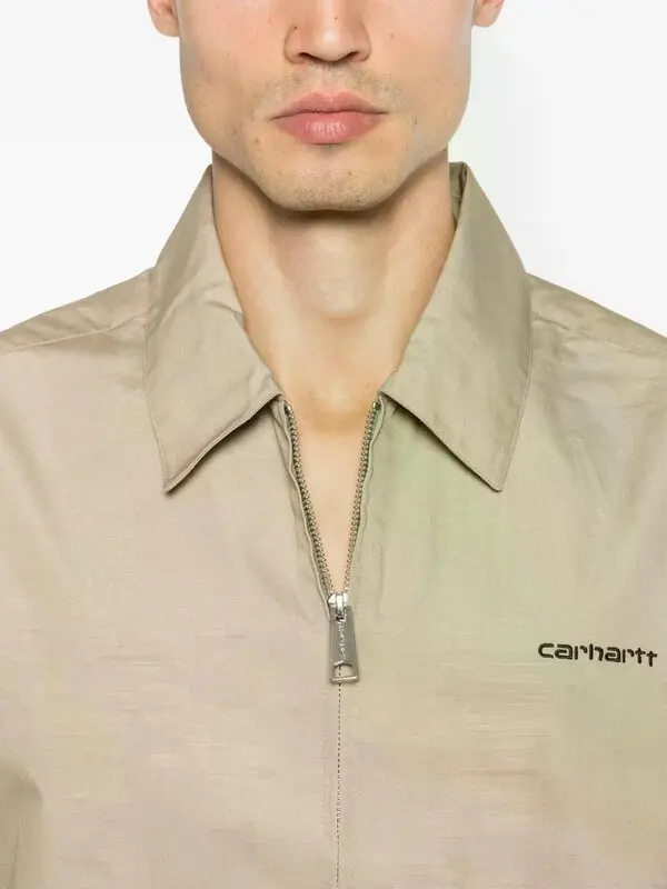 Carhartt Work In Progress Short Sleeve Postal Zip Shirt - Neutrals