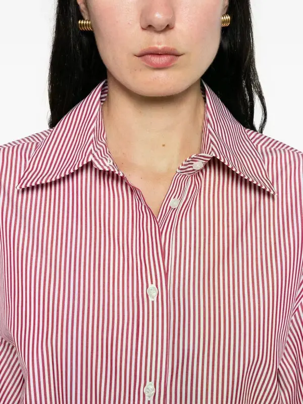MANUEL RITZ Striped Short-sleeve Shirt - Red
