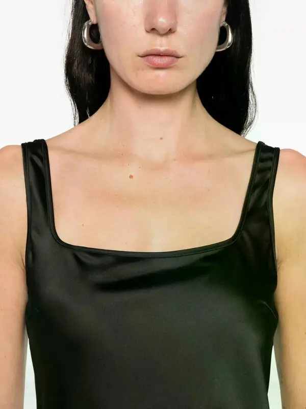 MANUEL RITZ Square-neck Slit Dress