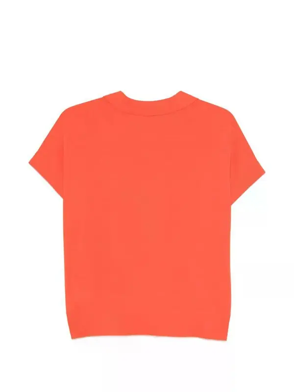 Aspesi V-neck Short Sleeve Top - Orange