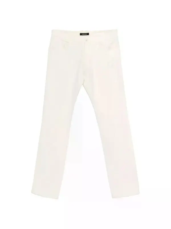Versace 1990s Buttoned Trousers - Neutrals